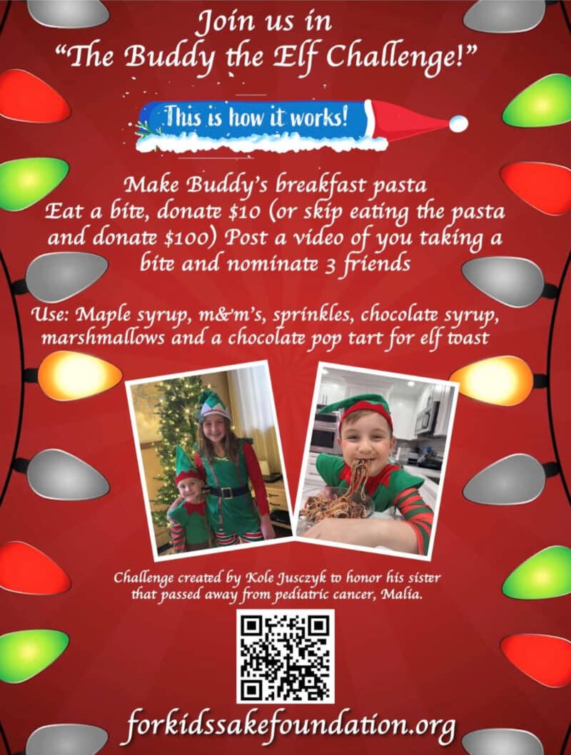 Buddy the Elf Challenge – For Kids' Sake Foundation